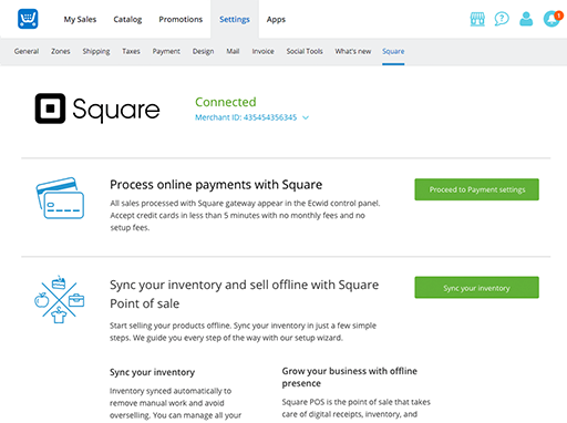 Square Online Store, Sync with Your Square POS System